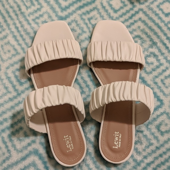 Lewit | Shoes | Lewit Elena Ruched Slide Nwt | Poshmark
